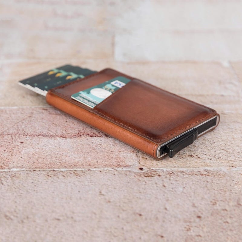 Leather Card Wallet - Etsy