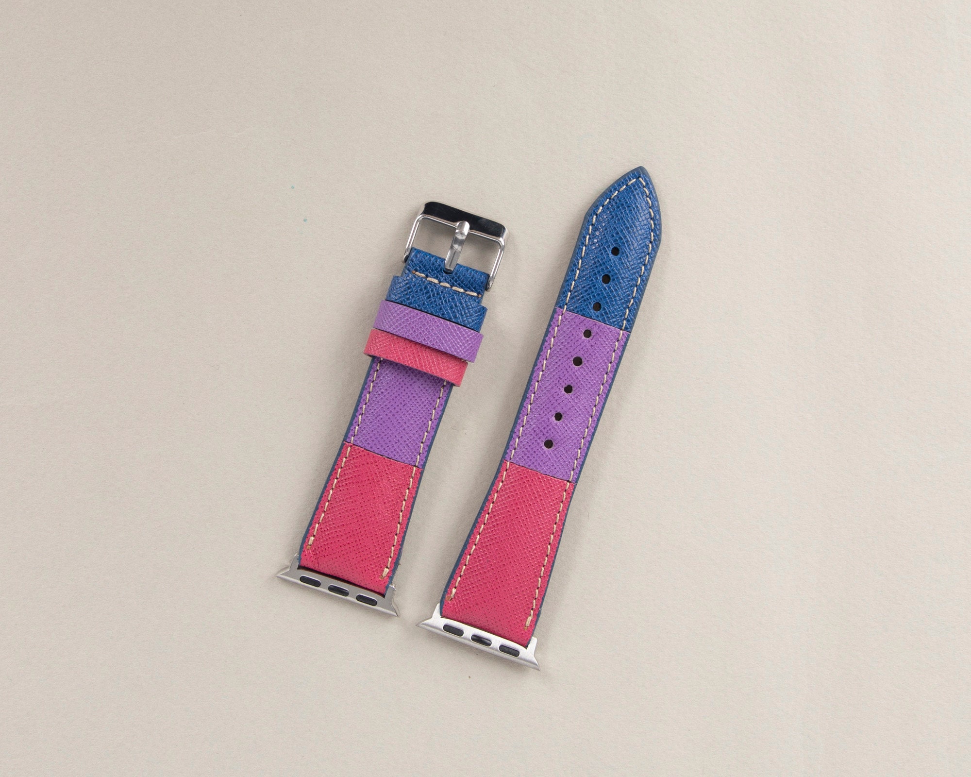 Personalized Bisexual Flag Fitbit Versa 4 3 2 1 and Lite Leather Watch ...