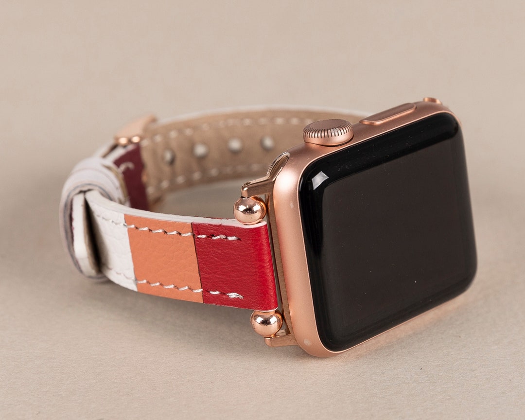Lesbian Flag Slim Apple Watch Band, Pride Iwatch Band for Series 10 9 8 ...