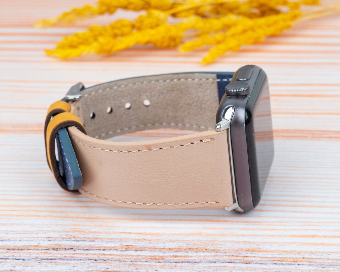 Luxury Leather Apple Watch Band, Comfortable, Adjustable, Elegant, Fits ...