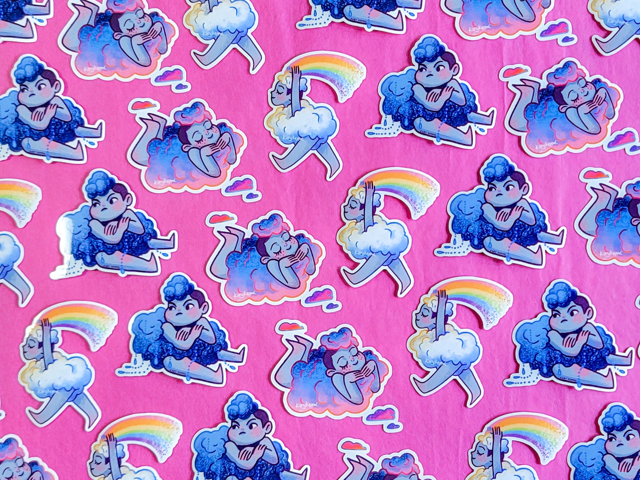 Sticker Grumpy Cloud - Etsy