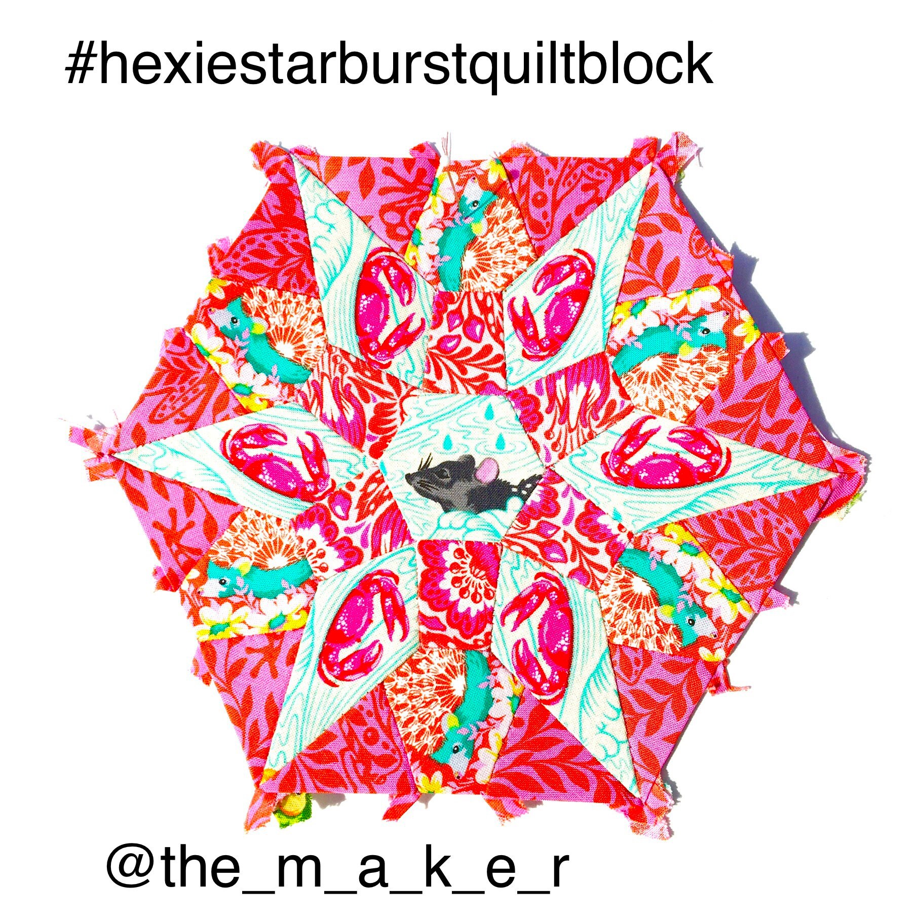 Hexie Starburst Quilt Block Pattern. 20cm Diameter. English Paper Piecing. PDF Digital Download ...