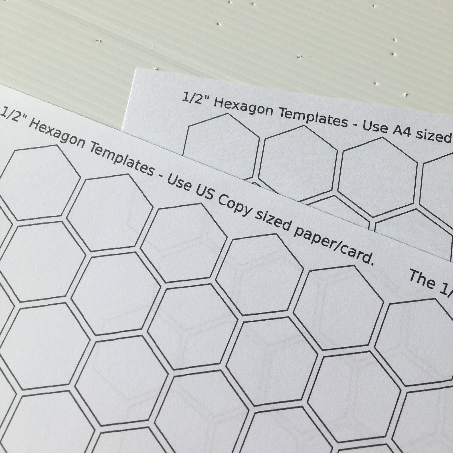 Hexagons Printable EPP Templates. 1/2 Hexagons for - Etsy