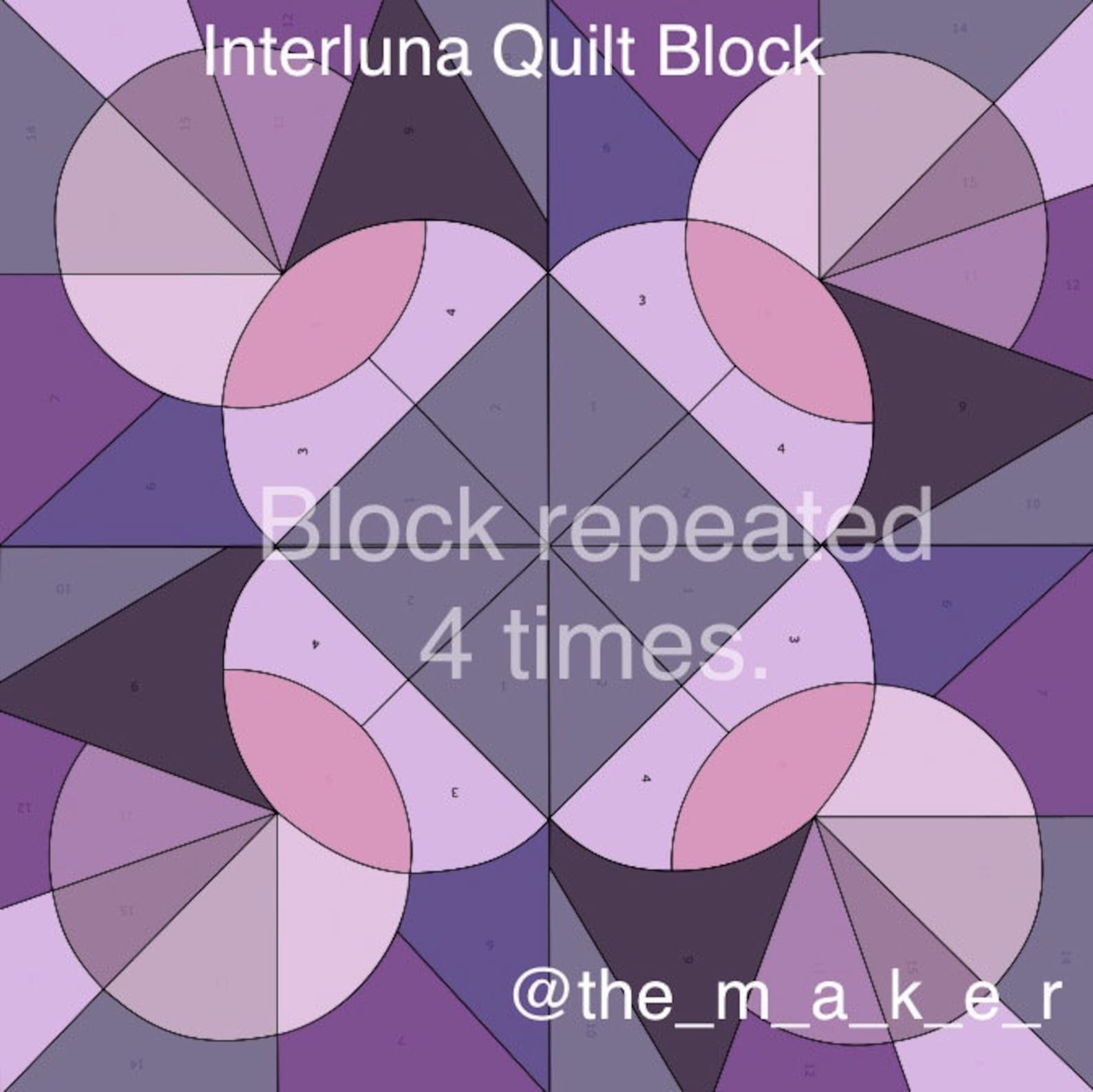Quilt Pattern. English Paper Piecing. EPP Templates. INTERLUNA Quilt ...