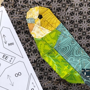 Digital Pattern. BUDGIE. EPP Templates. Bird Quilt Pattern. English ...