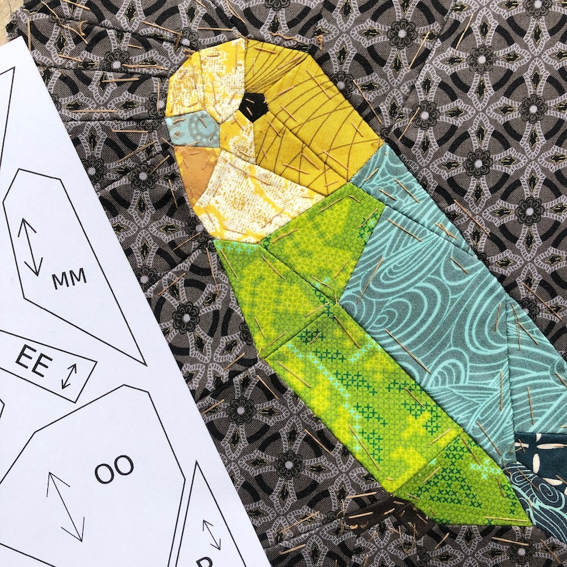 Digital Pattern. BUDGIE. EPP Templates. Bird Quilt Pattern. | Etsy