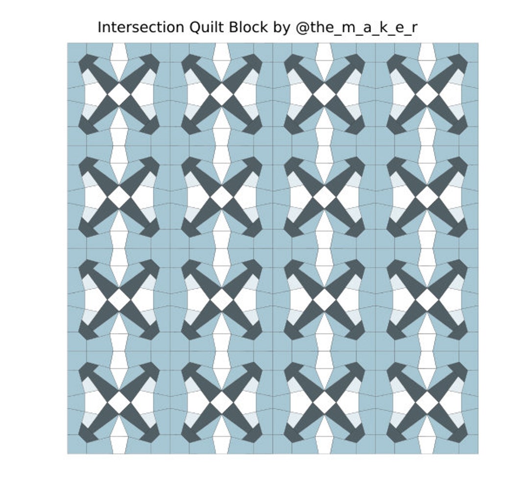 EPP Templates. English Paper Piecing Quilt Pattern. 'intersection ...