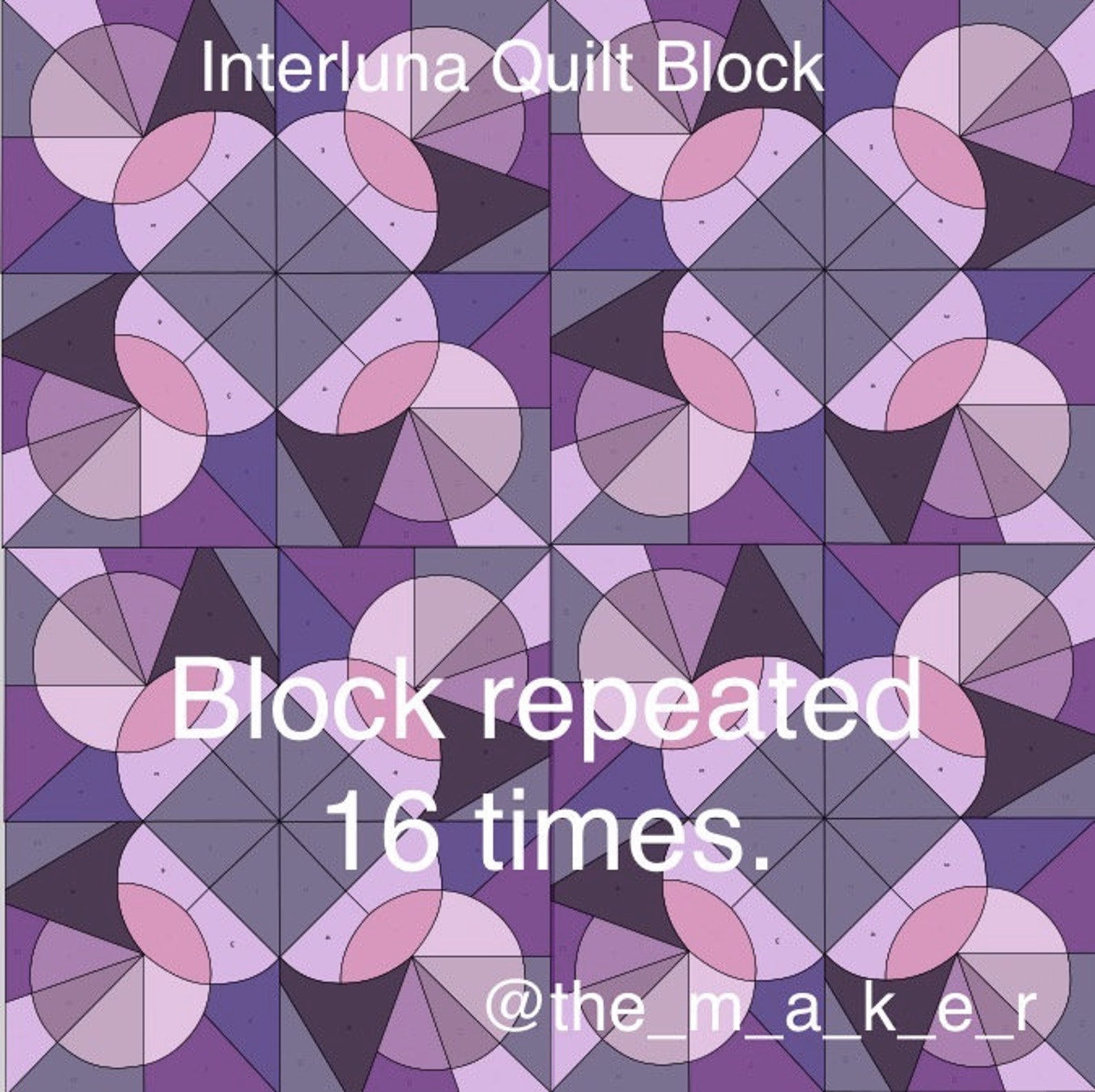 Quilt Pattern. English Paper Piecing. EPP Templates. INTERLUNA Quilt ...