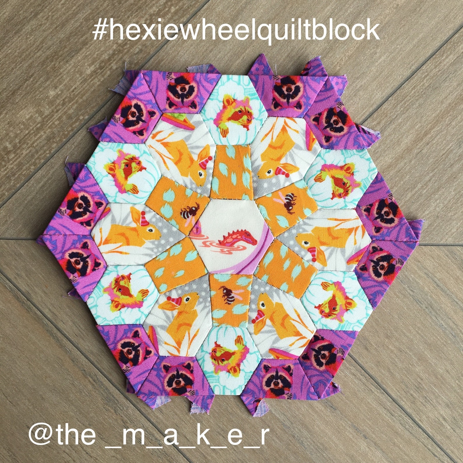 Hexie Wheel Quilt Block Pattern. 20cm Diameter. English Paper - Etsy