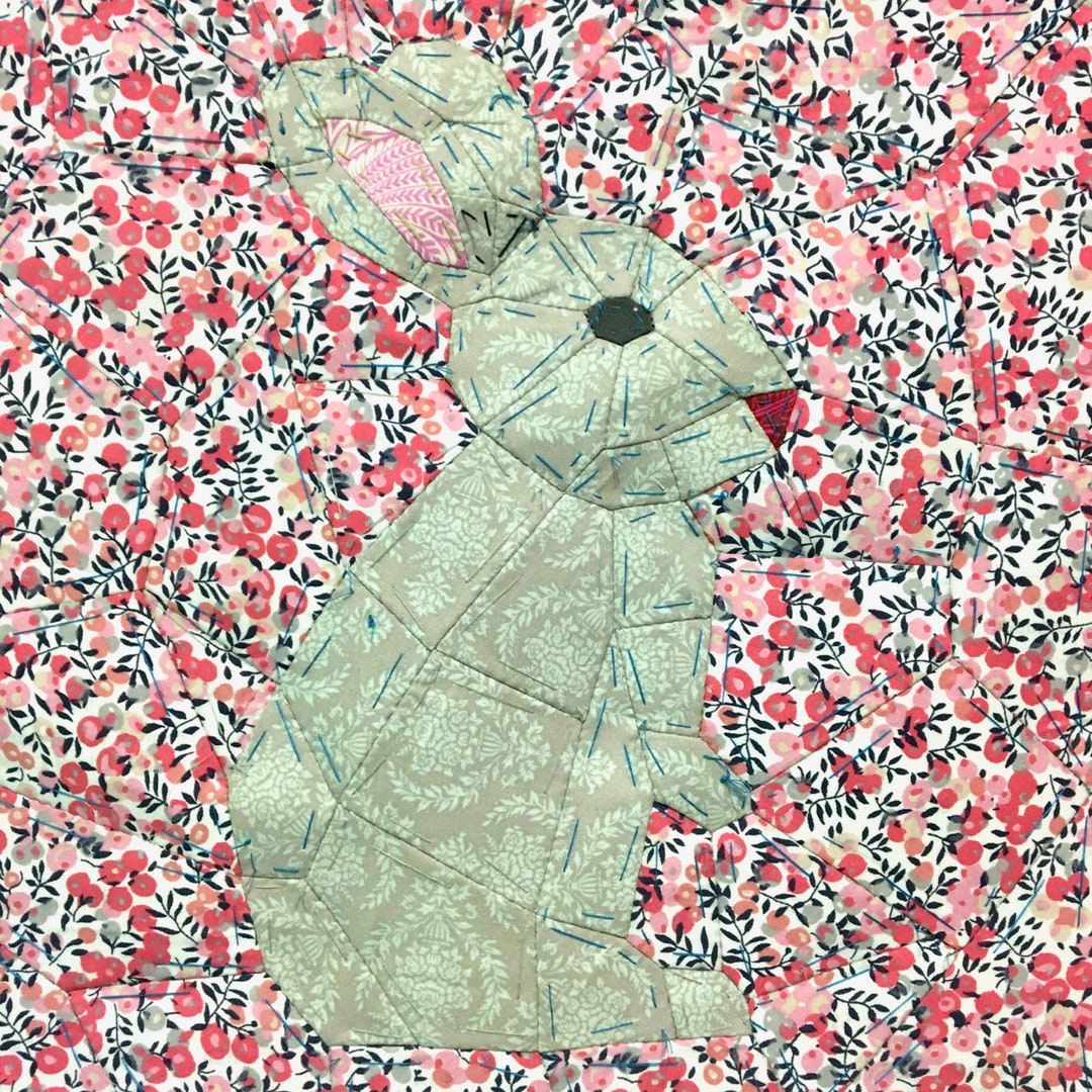 English Paper Piecing Pattern. Bunny Rabbit. Panel 5 . PDF Download ...