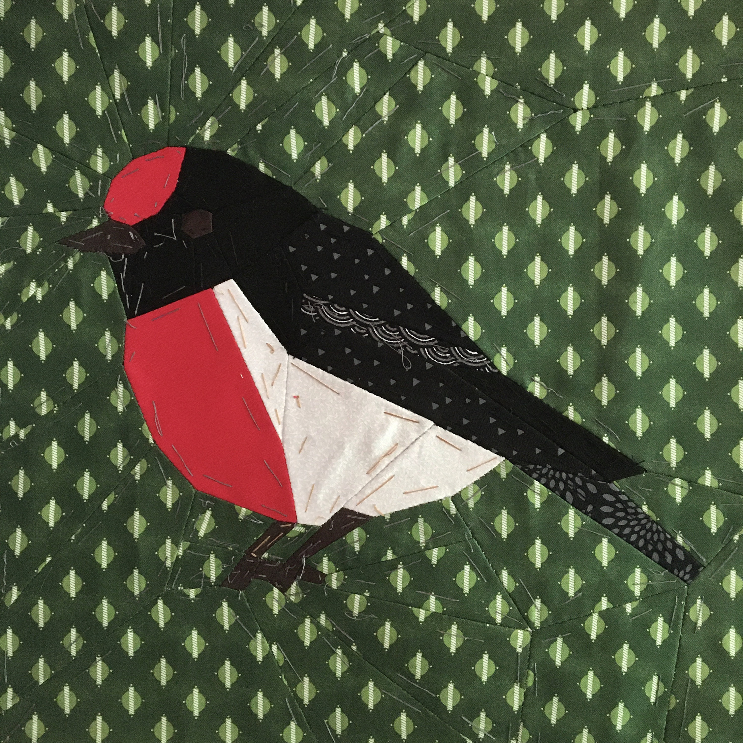 Digital Download. EPP Templates. RED ROBIN Bird Quilt Pattern. | Etsy UK