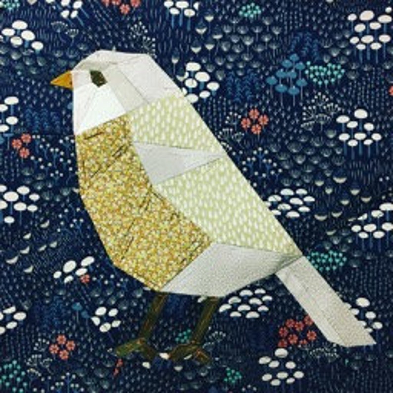 Bird Quilt Pattern Sparrow English Paper Piecing Etsy