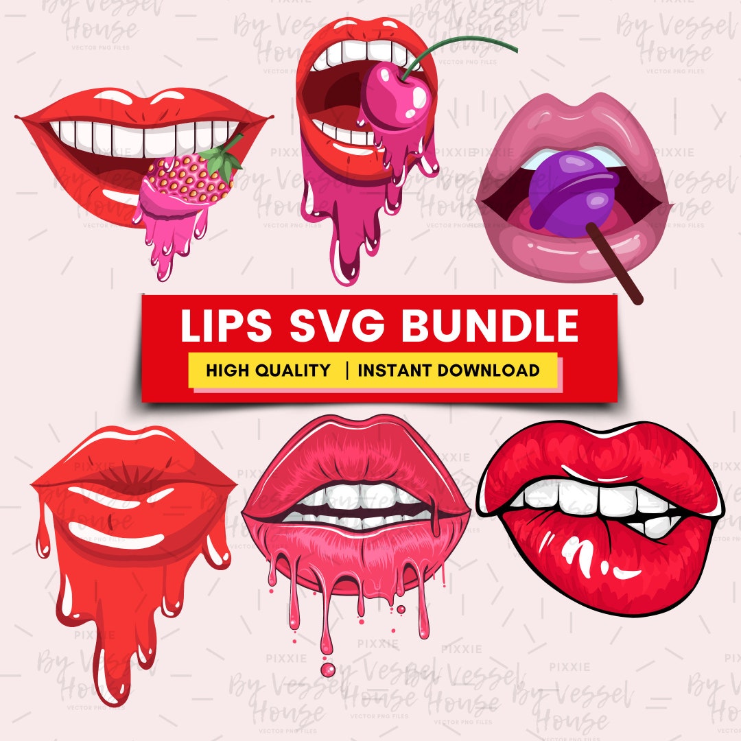 Lips Svg. Dripping Lips Svg. Lips. Svg. Biting Lips Svg. Dripping Lips ...