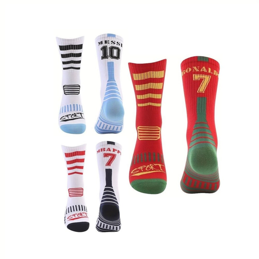 Cool Football Player Themed Novelty Socks Lionel Messi Cristiano ...