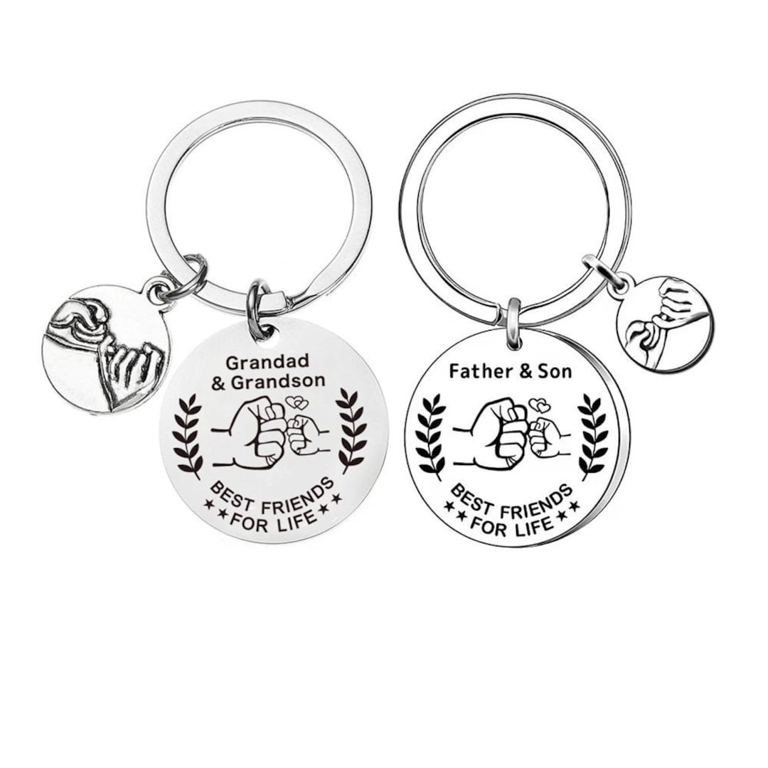 Father and Son Grandad and Grandson Keyring Key Ring Chain - Etsy