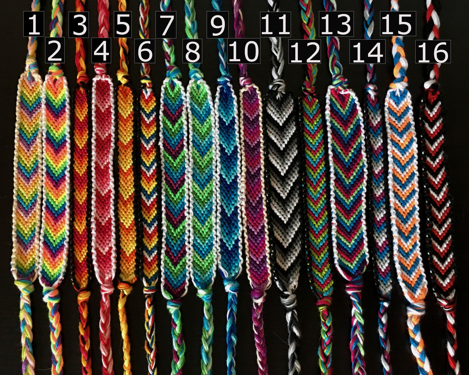 Handmade Woven Chevron Friendship Bracelets - Etsy