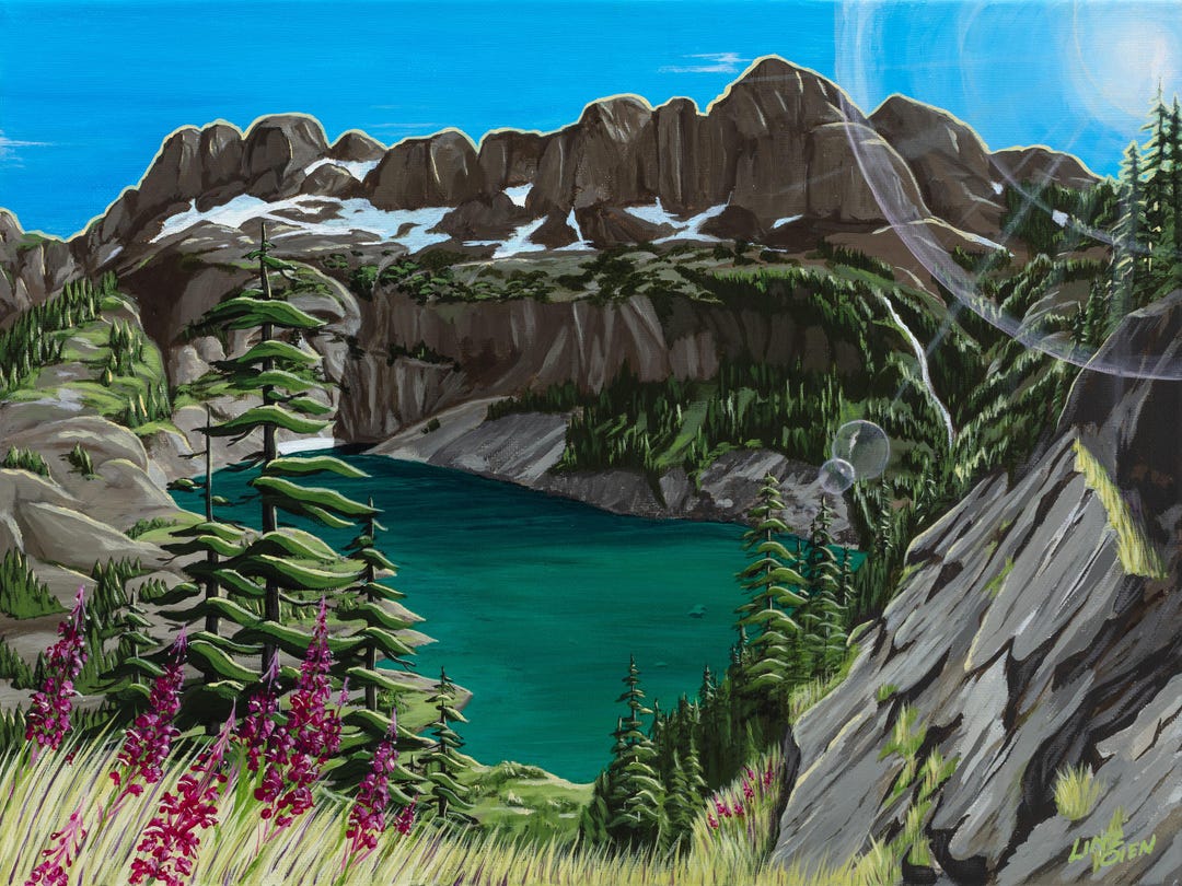 Jewel Lake "12x16" Art Print of Original Painting by Lindsay Oien of ...
