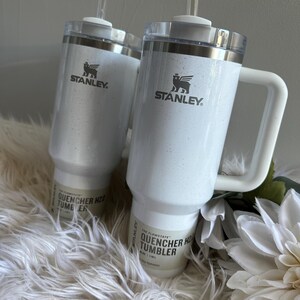 White Glitter Stanley Limited Edition Stanley Engraved Stanley - Etsy