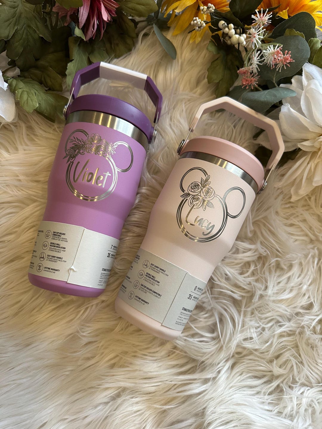 Custom Engraved Kids Stanley 20oz Tumbler: Neon Iceflow Bottle - Etsy