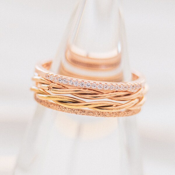 Gold Ring Set - Etsy