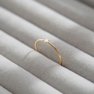 14k Gold Filled Star Ring, Tiny Star Ring, Little Star Ring, Minimal ...