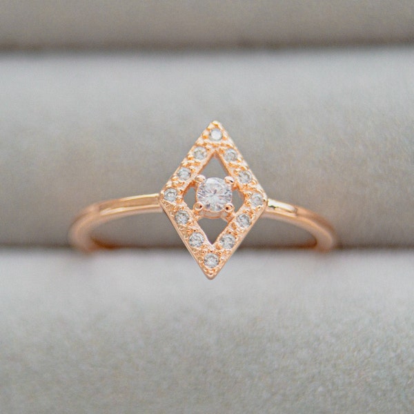 Minimal Diamond Ring - Etsy