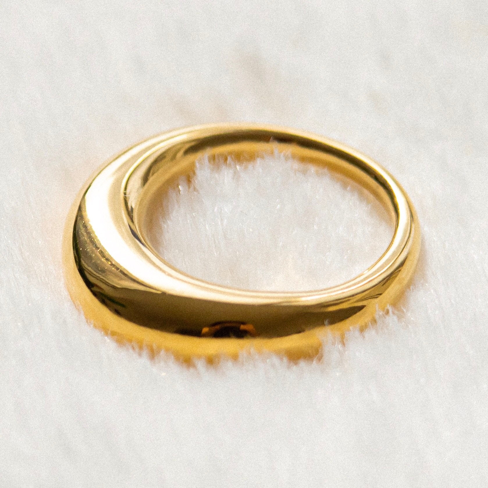 Gold Dome Ring Minimal Statement Ring Chunky Dome Ring | Etsy