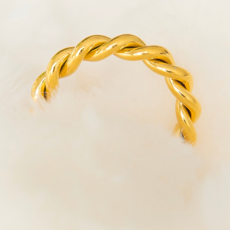 Thick Twisted Rope Stacking Ring Gold Braided Statement Band - Etsy