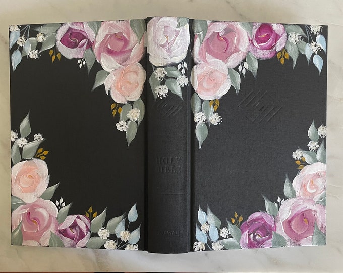 Hand Painted KJV Bible , Ships Quick. Ready to Ship - Etsy