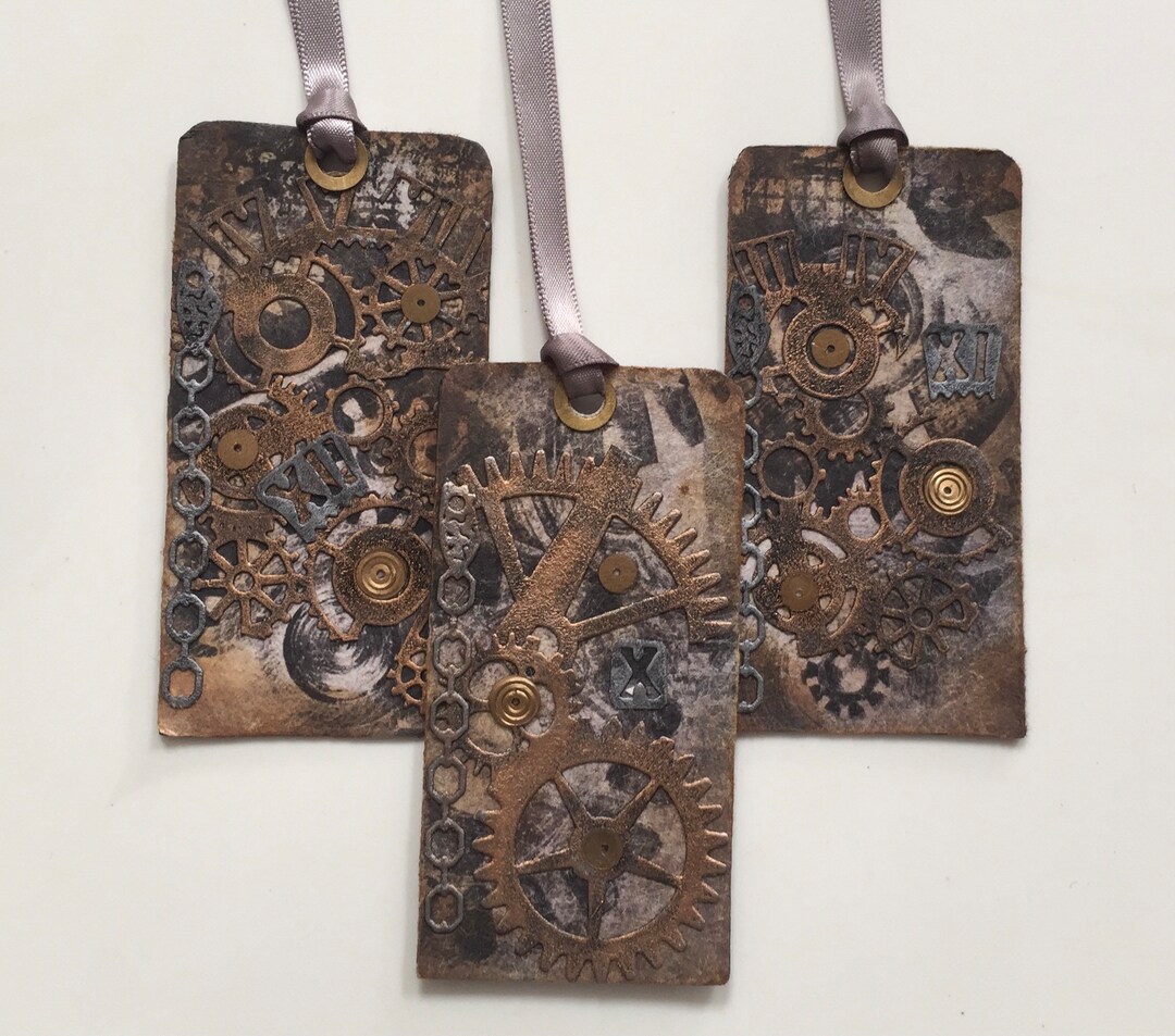 Steampunk Gift Tags set of 3 Steampunk Tags Gift Tags - Etsy