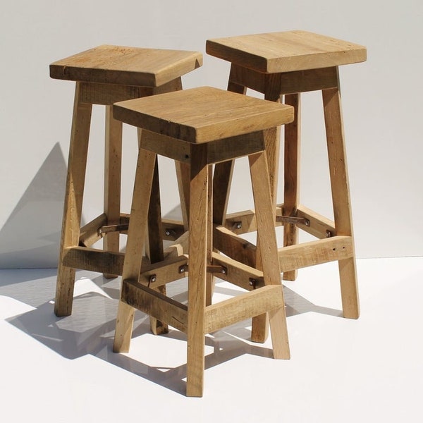 Reclaimed Bar Stool - Etsy