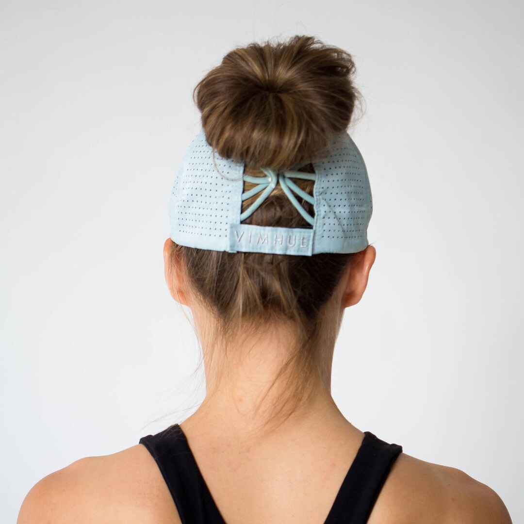 SKY BLUE High Ponytail Cap UPF50 Women Baseball Cap Sungoddess Design ...