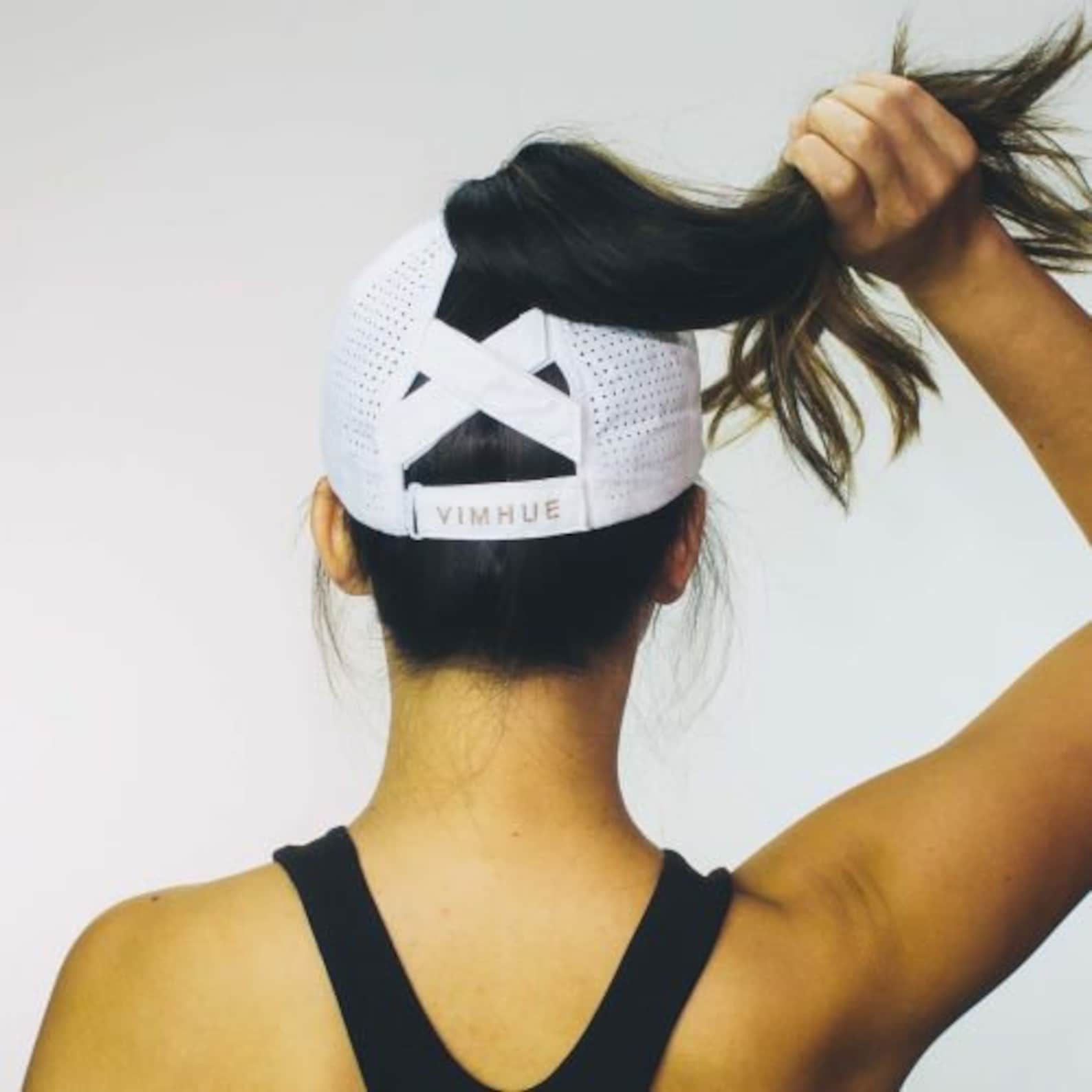 WHITE High Ponytail Cap - UPF50 - X-boyfriend - Women Baseball Cap ...