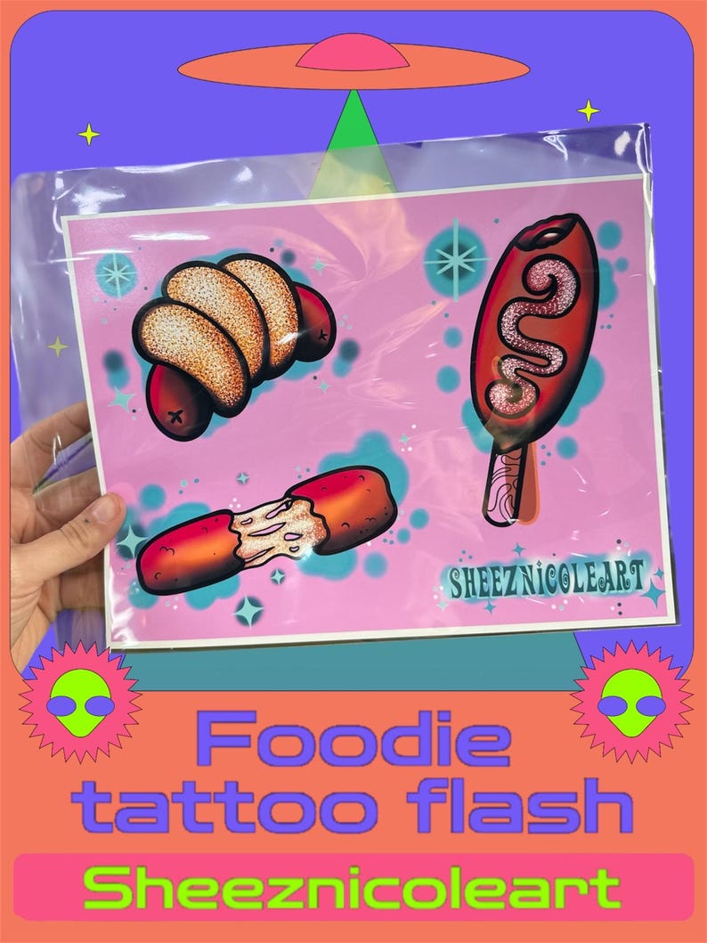 Foodie Tattoo Flash - Etsy