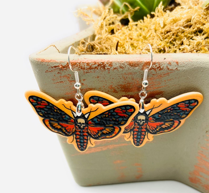 Acrylic Colourful Death Moth Ram 316l Surgical Steel Screw Fit - Etsy