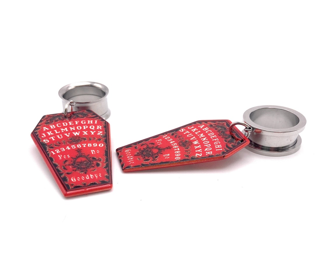 Red Ouija Board Coffin Dangle Tunnel – 316L Surgical Steel - Etsy
