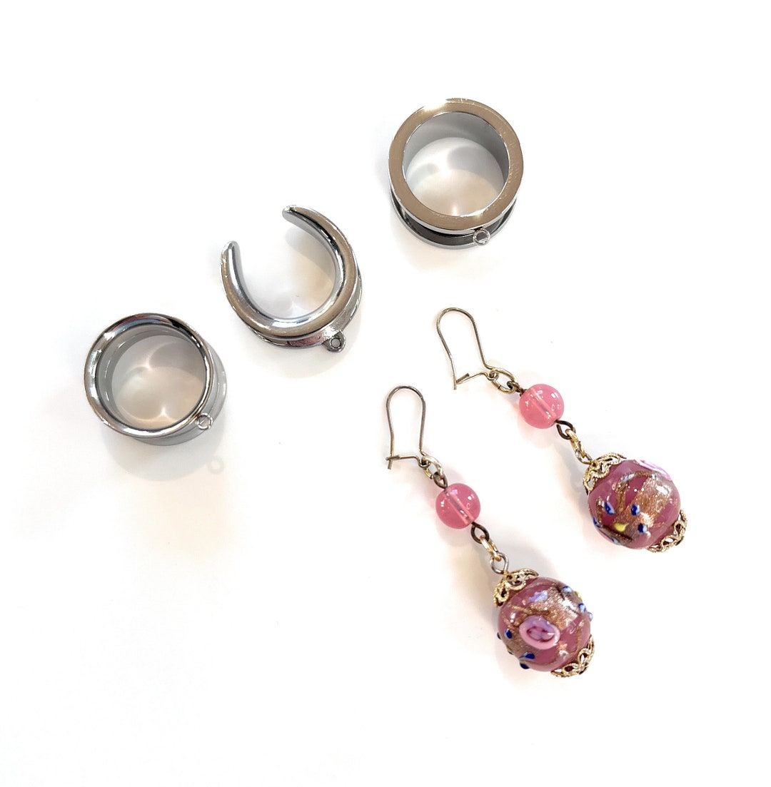 Unique Vintage Earrings Transformed Into Custom Ear Plugs/tunnels Sizes ...