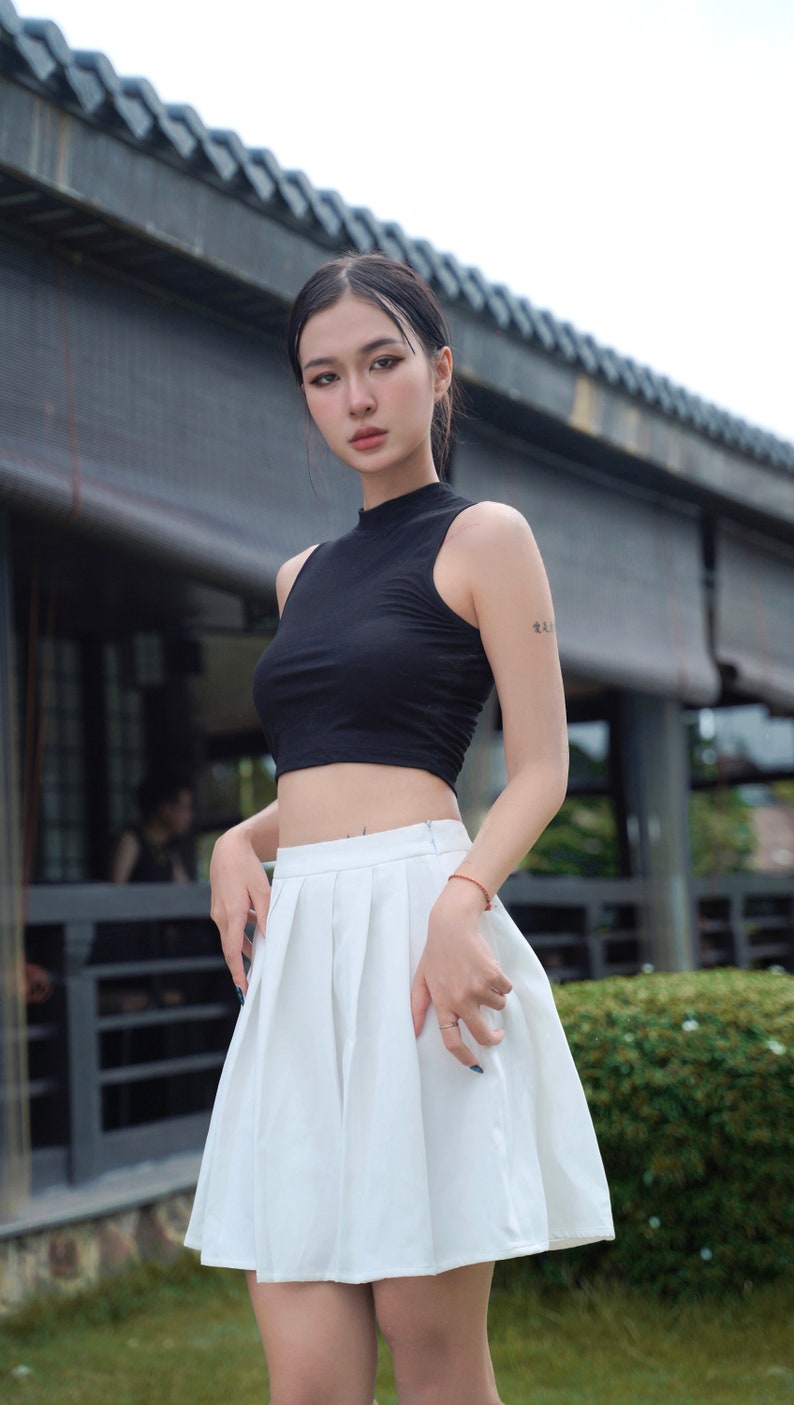 Pleated Mini Skirt With Invisible Zipper Sewing Pattern, High Waisted ...