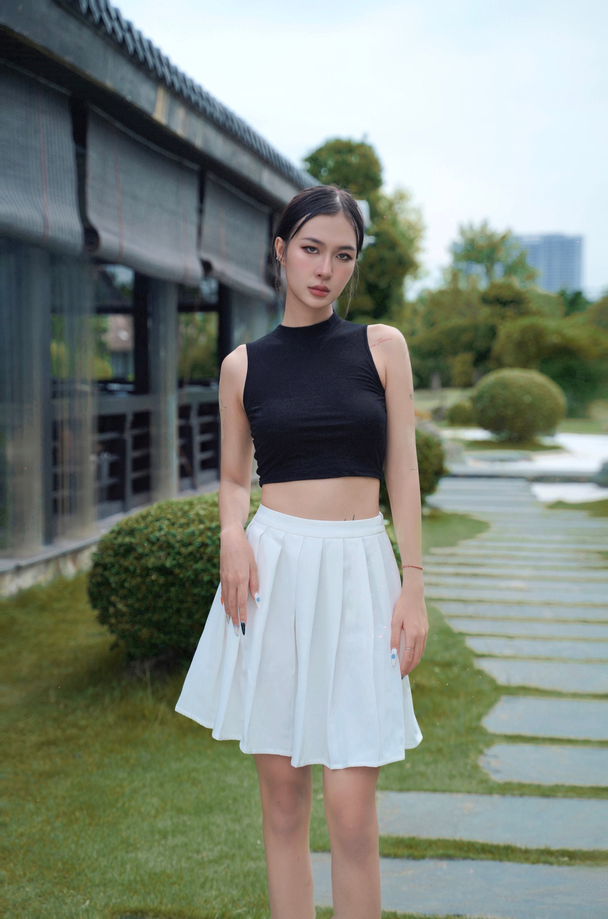 Pleated Mini Skirt With Invisible Zipper Sewing Pattern, High Waisted ...