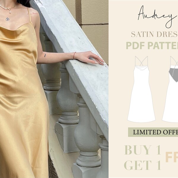 Silk Slip Dress Pattern - Etsy Canada