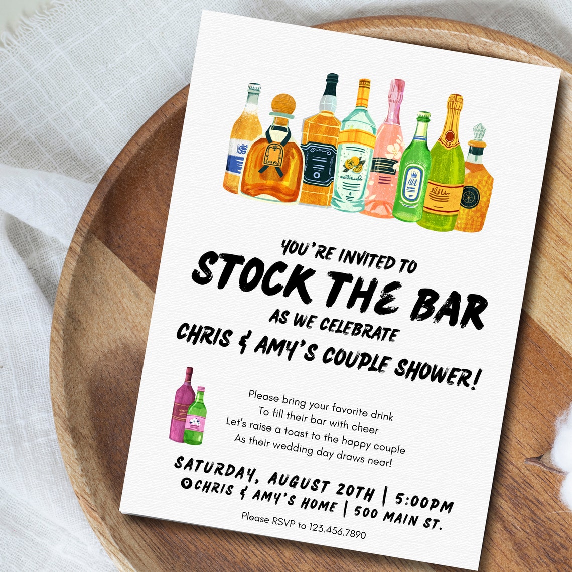 Stock the Bar Invitation Couples Shower Invitation - Etsy