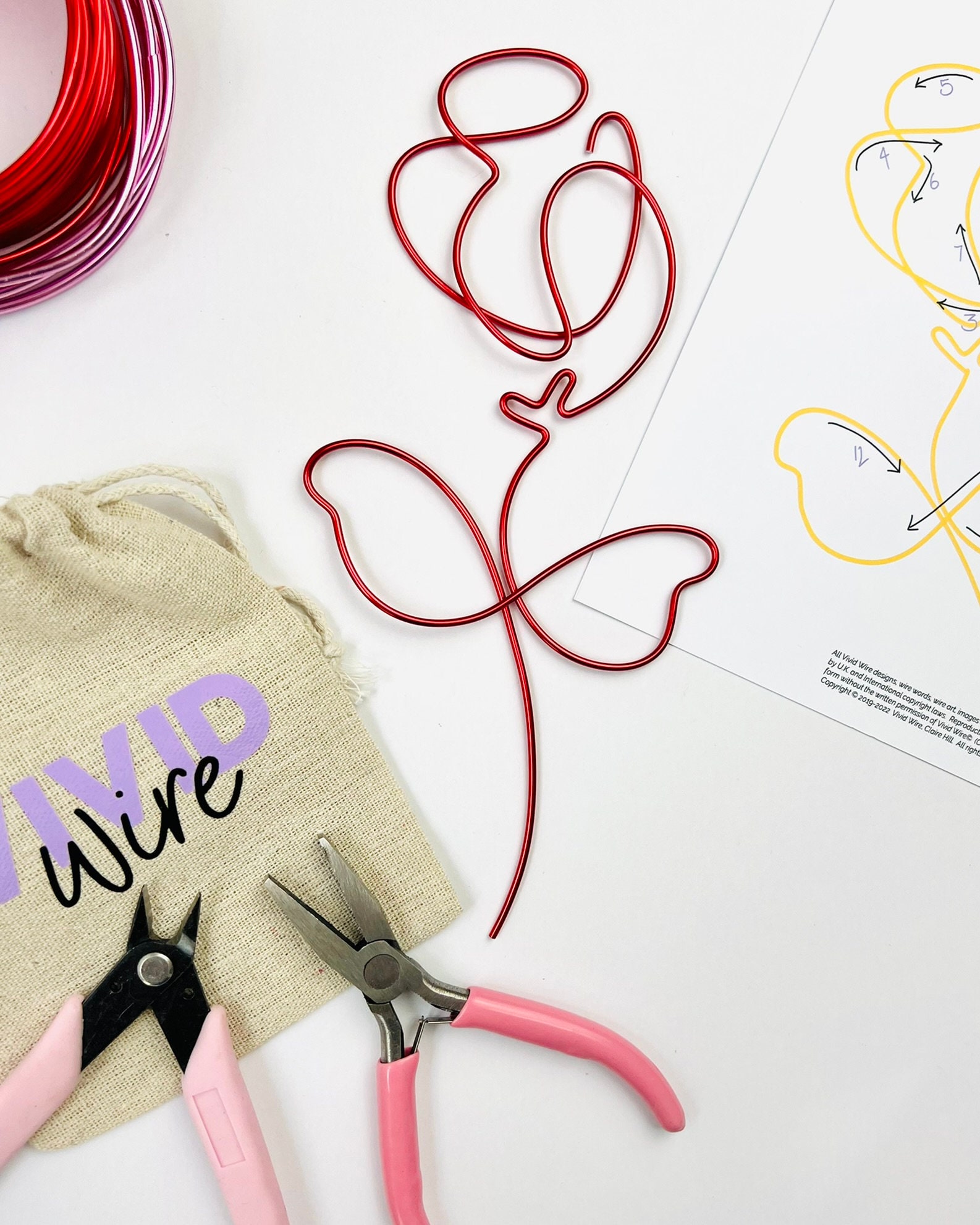 Wire Rose DIY Craft Kit | Beginner Wire Art (digital Download) - Etsy