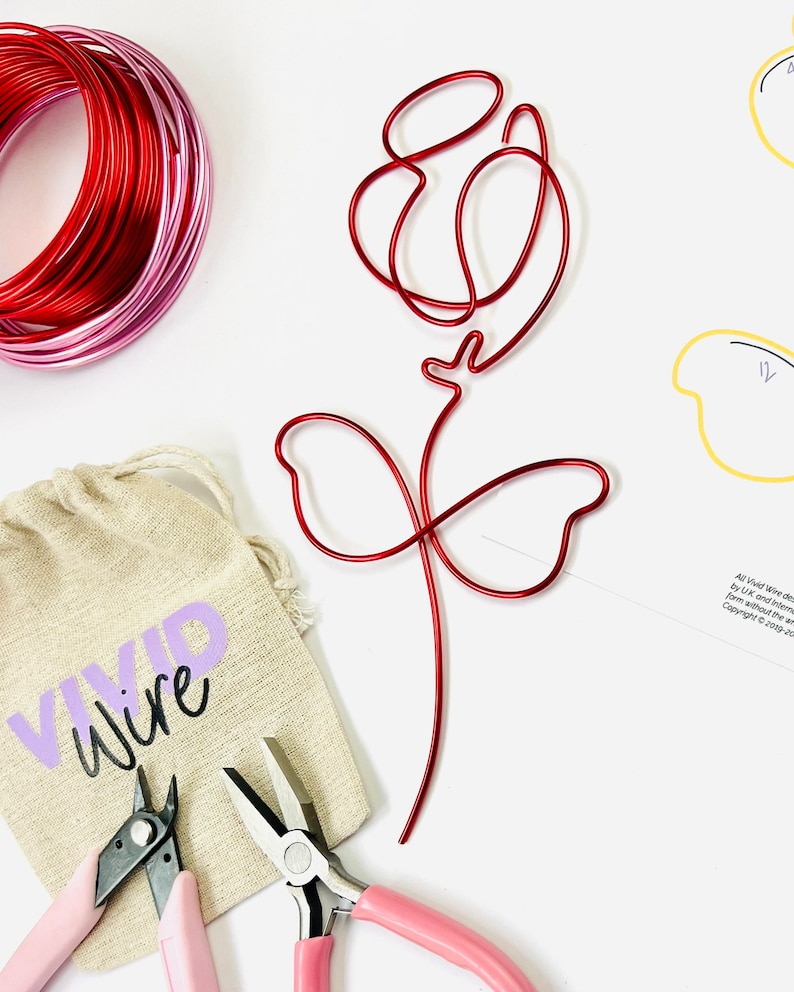 Wire Rose DIY Craft Kit | Beginner Wire Art (digital Download) - Etsy