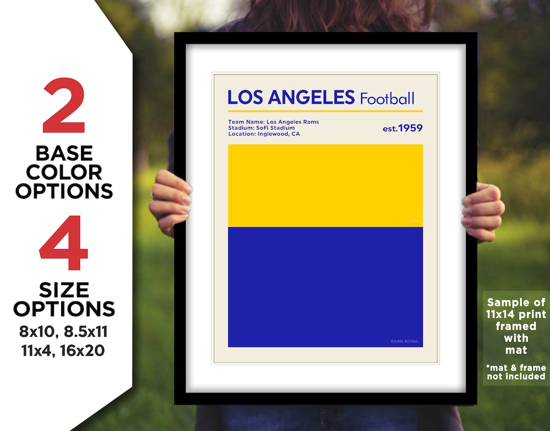 LOS ANGELES RAMS Team Colors Photo Picture Football Poster - Etsy