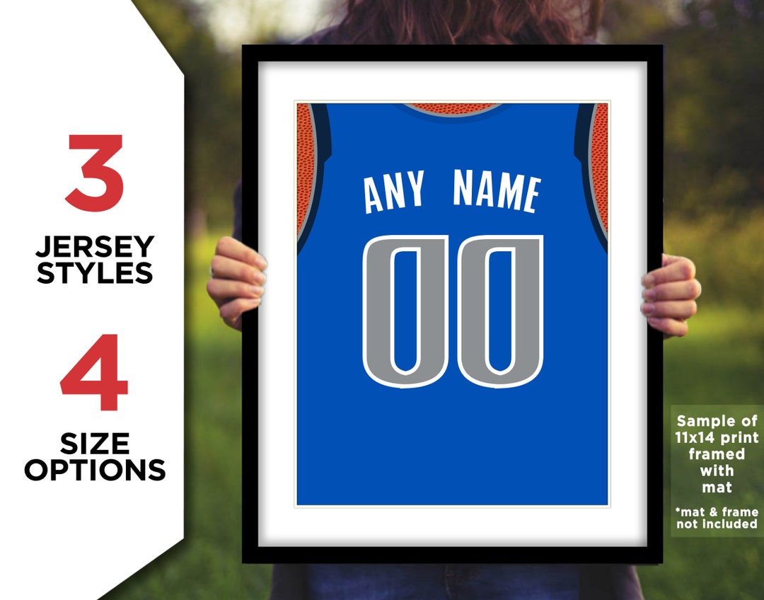 DALLAS MAVERICKS Jersey Photo Poster ANY Custom Name & Number ...