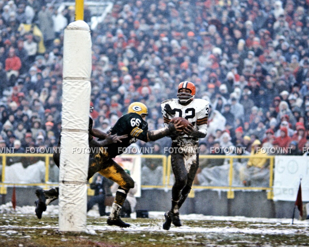 JIM BROWN Photo Picture 1966 CLEVELAND Browns Football Vintage ...