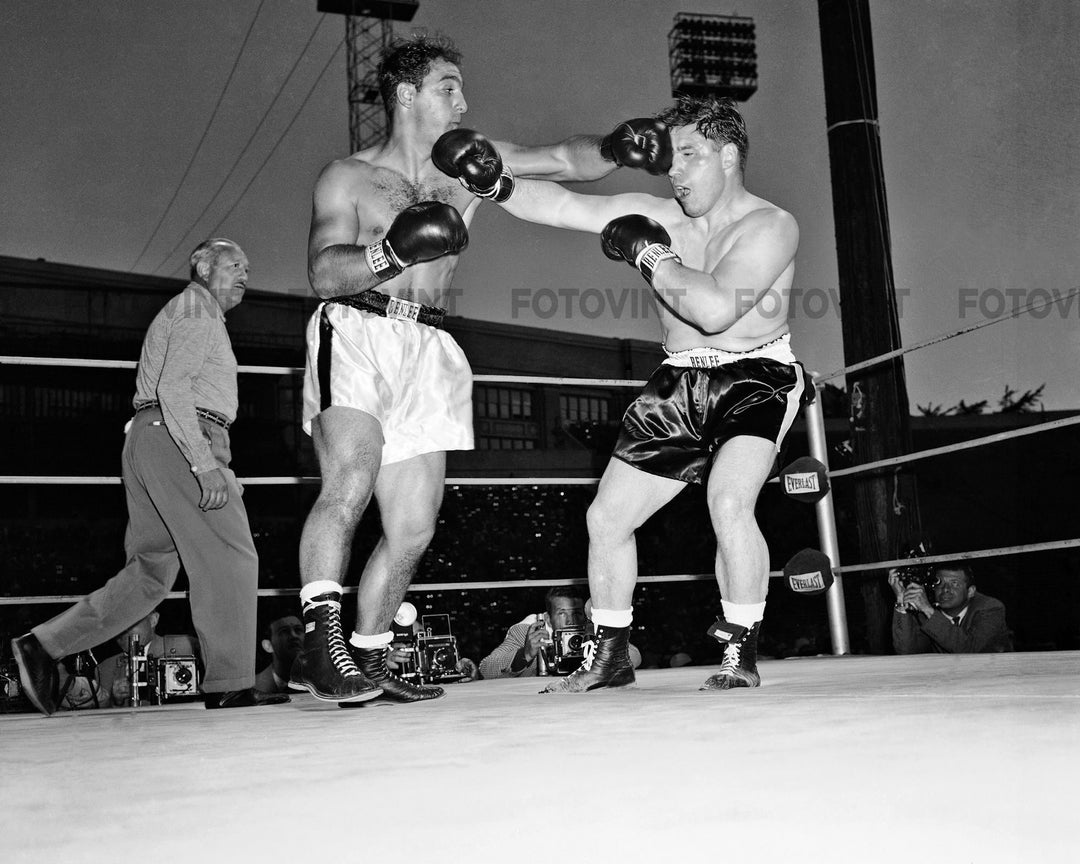 ROCKY MARCIANO Photo Picture 1955 Vs Don Cockell at Kezar Stadium Boxing Photograph Print 8x10 ...