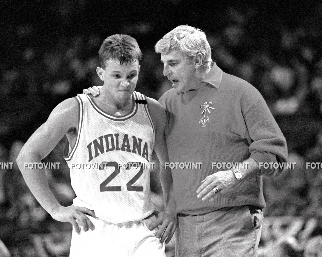 Bobby Knight & Damon Bailey INDIANA HOOSIERS Basketball Photo Picture ...