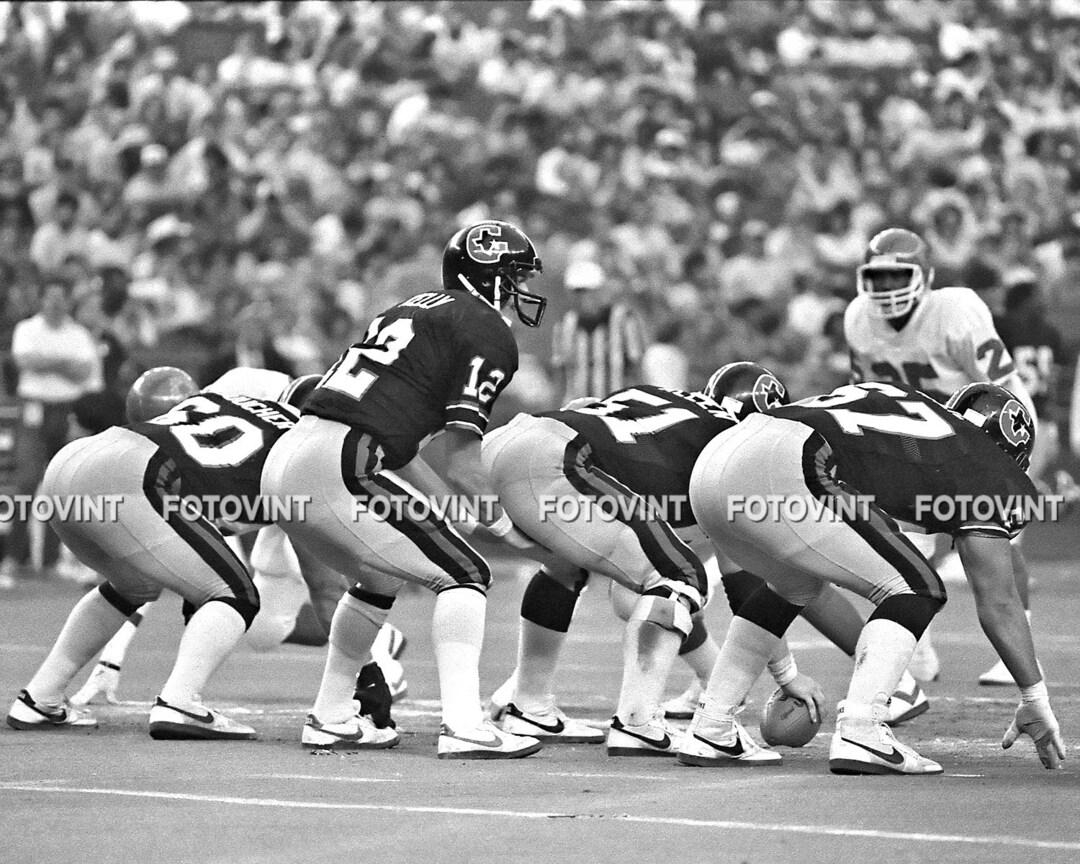 JIM KELLY USFL Photo Picture Houston Gamblers Football Photograph Print ...