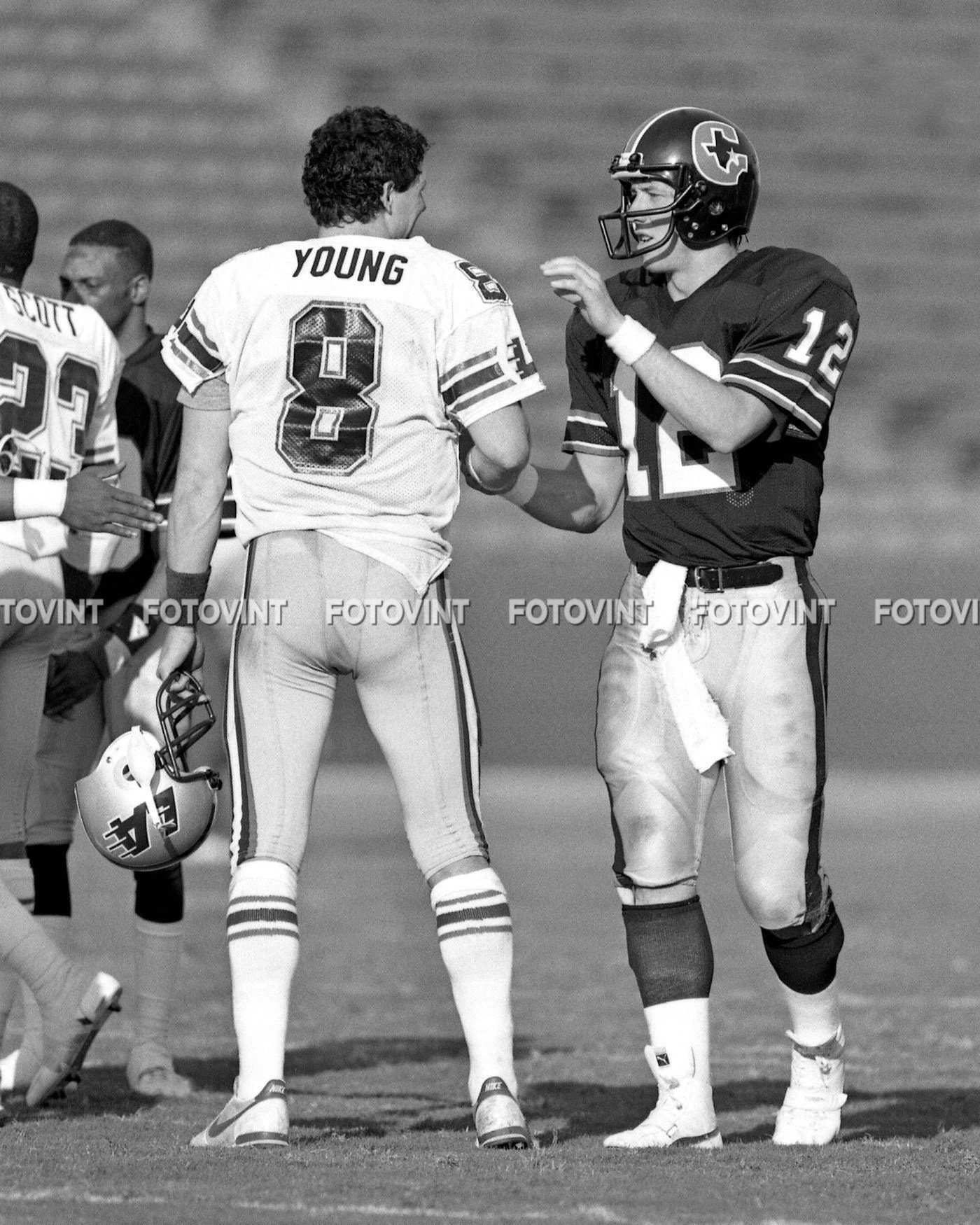 Jim Kelly & Steve Young USFL Photo Picture Houston Gamblers Los Angeles ...